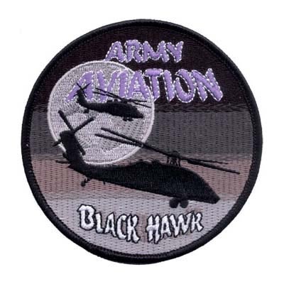 Black Hawk Army Aviation Embroidered Patch | Moorabbin Air Museum